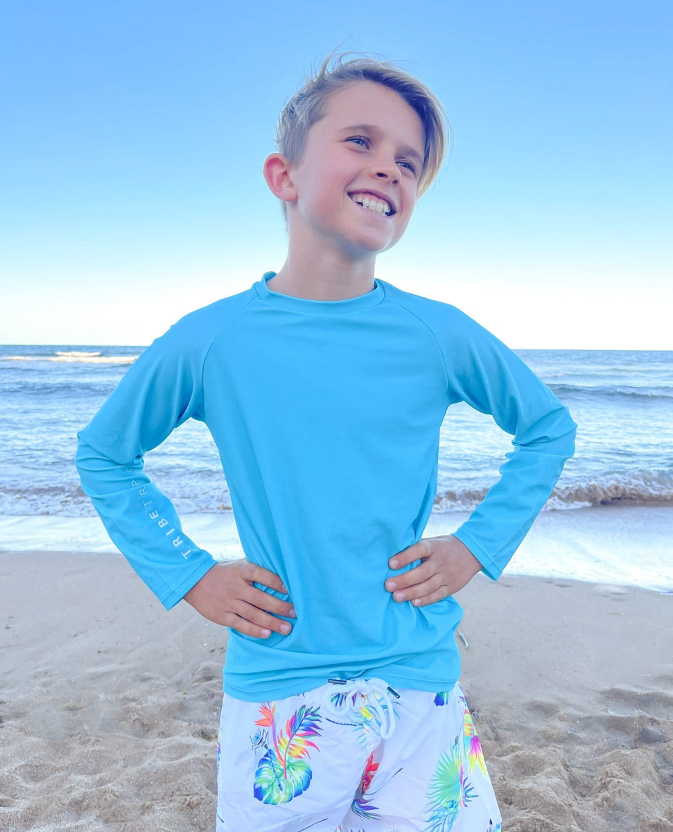 Kids Rash Guard Top | Loose Fit Rashie | Kids Swimwear – Tribe Tropical